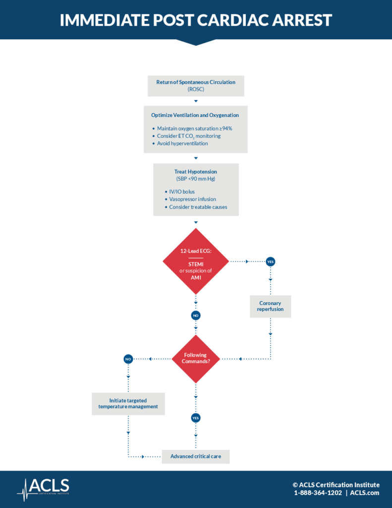 Immediate Post Cardiac Arrest Care Algorithm ACLS Resources